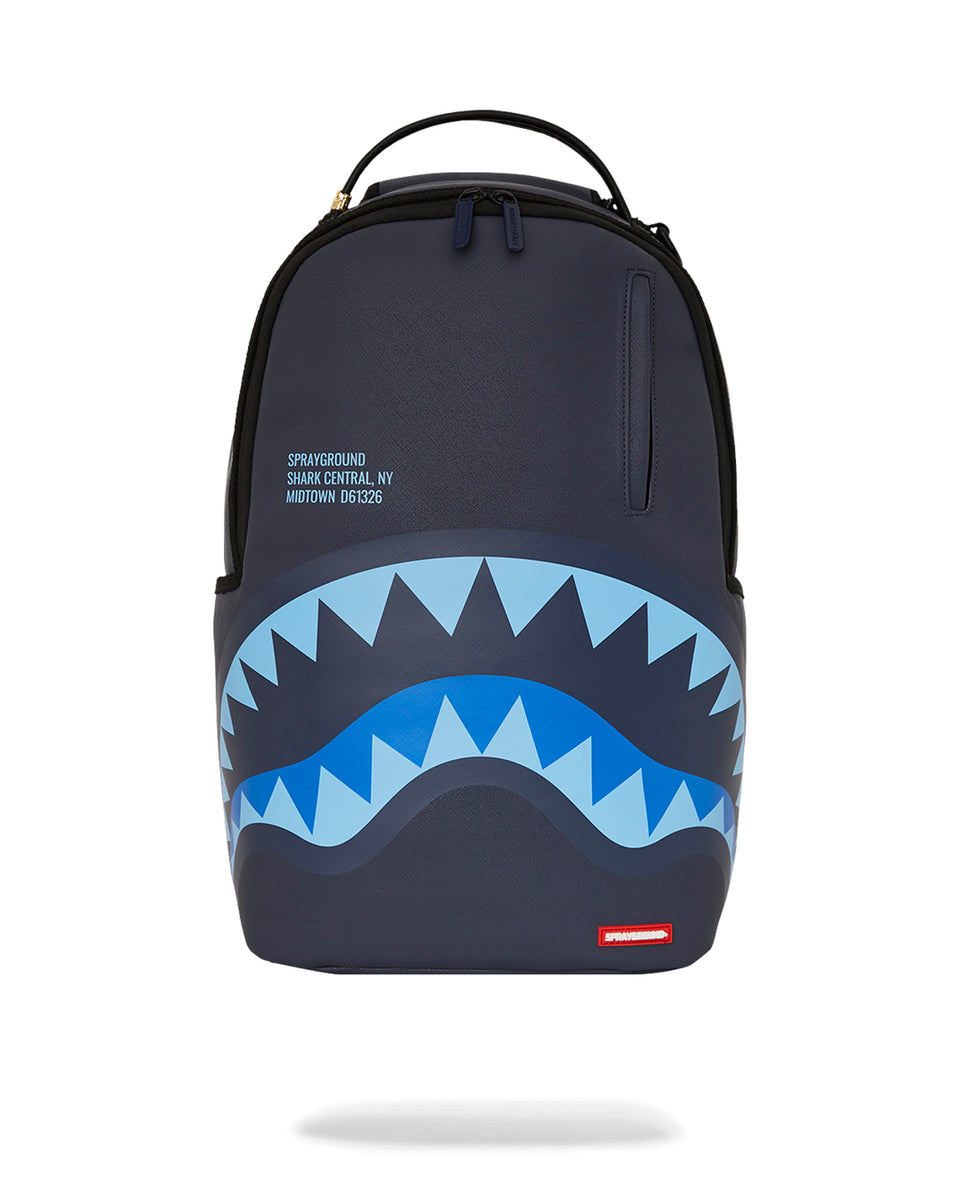 Sprayground Backpack (Shark Central Midnight Blue) – Portmantos