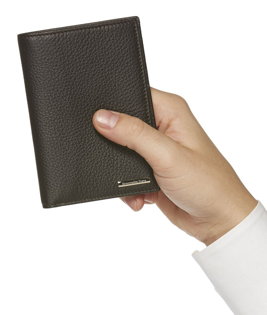 Ermenegildo Zegna Grained Leather Twelve Card Wallet – Portmantos